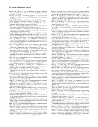 Comparison o f self beliefs for predicting student achievement | PDF