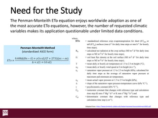 Comparison of some reference evapotranspiration equations | PPT