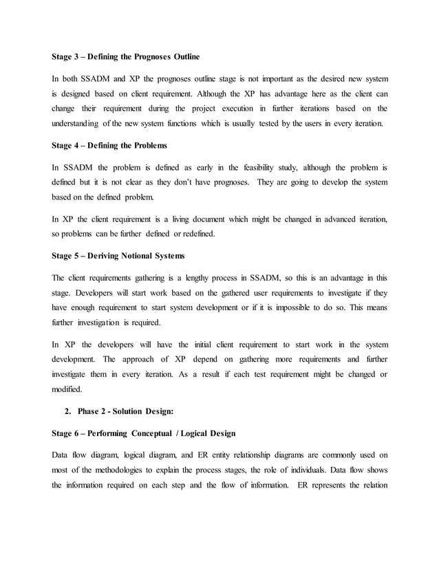 Comparison of SSADM and XP using NIMSAD framework | PDF