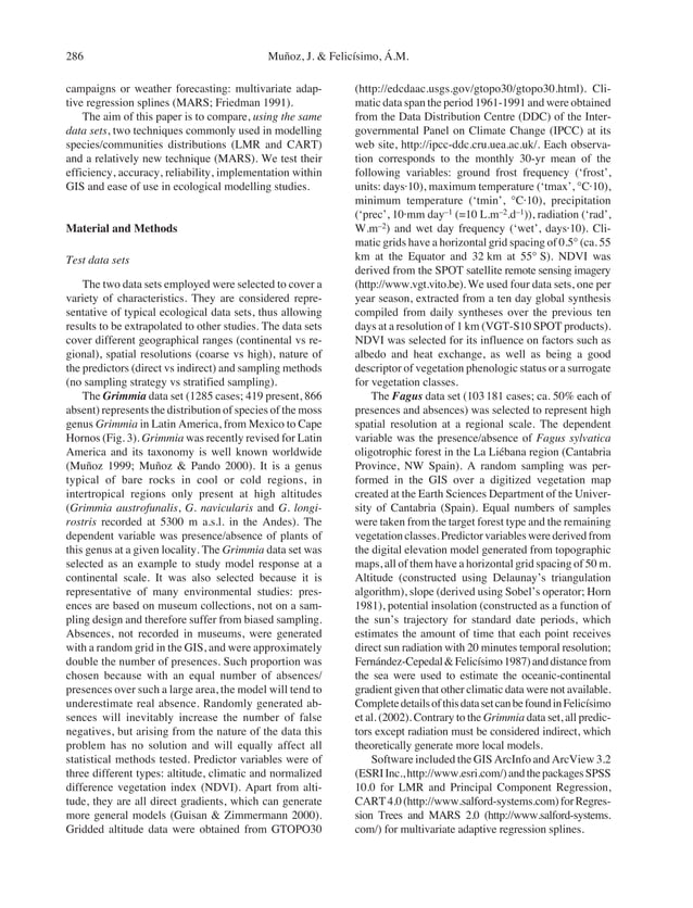 Comparison of statistical methods commonly used in predictive modeling ... Comparison of statistical methods commonly used in predictive modeling ...