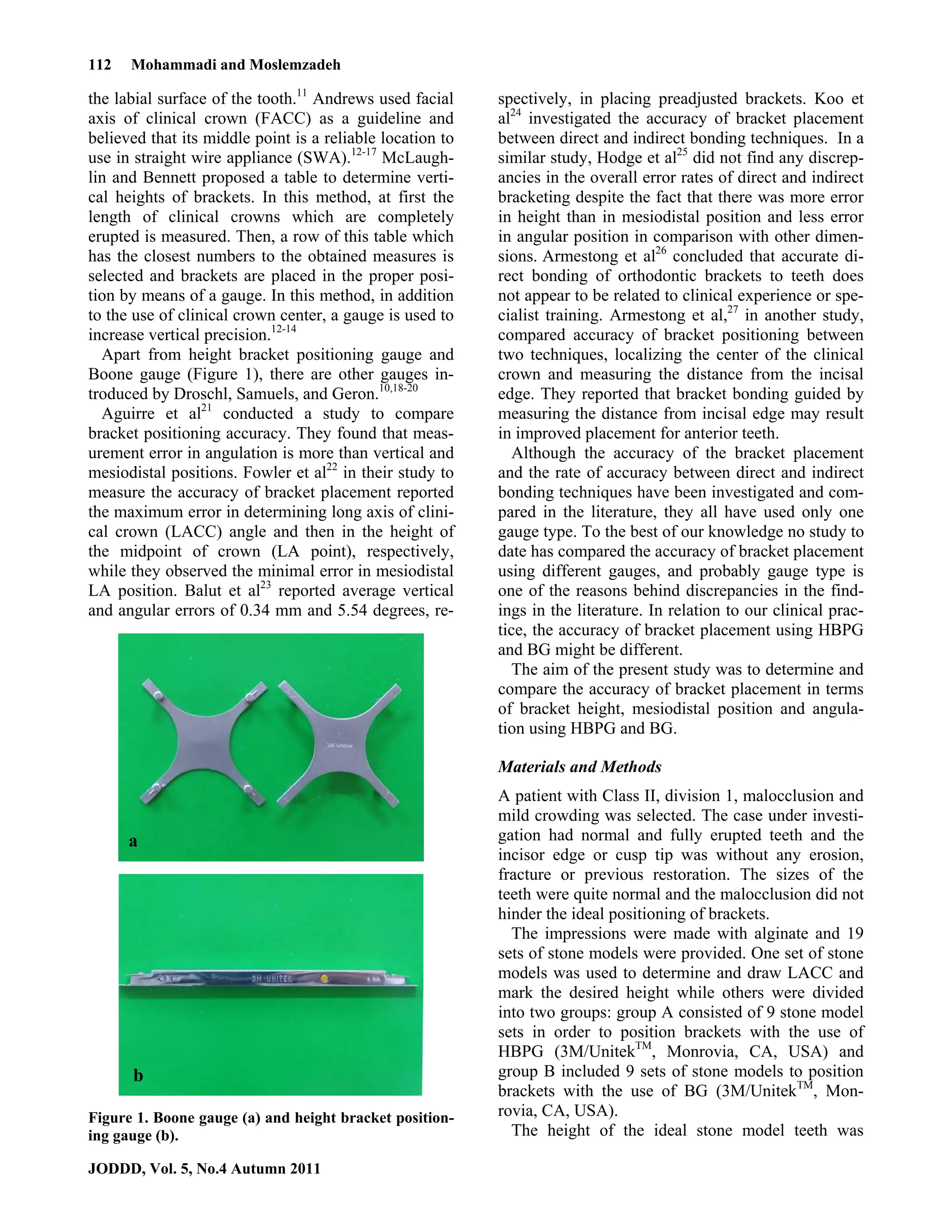 Comparison of the accuracy of bracket placement with height | PDF