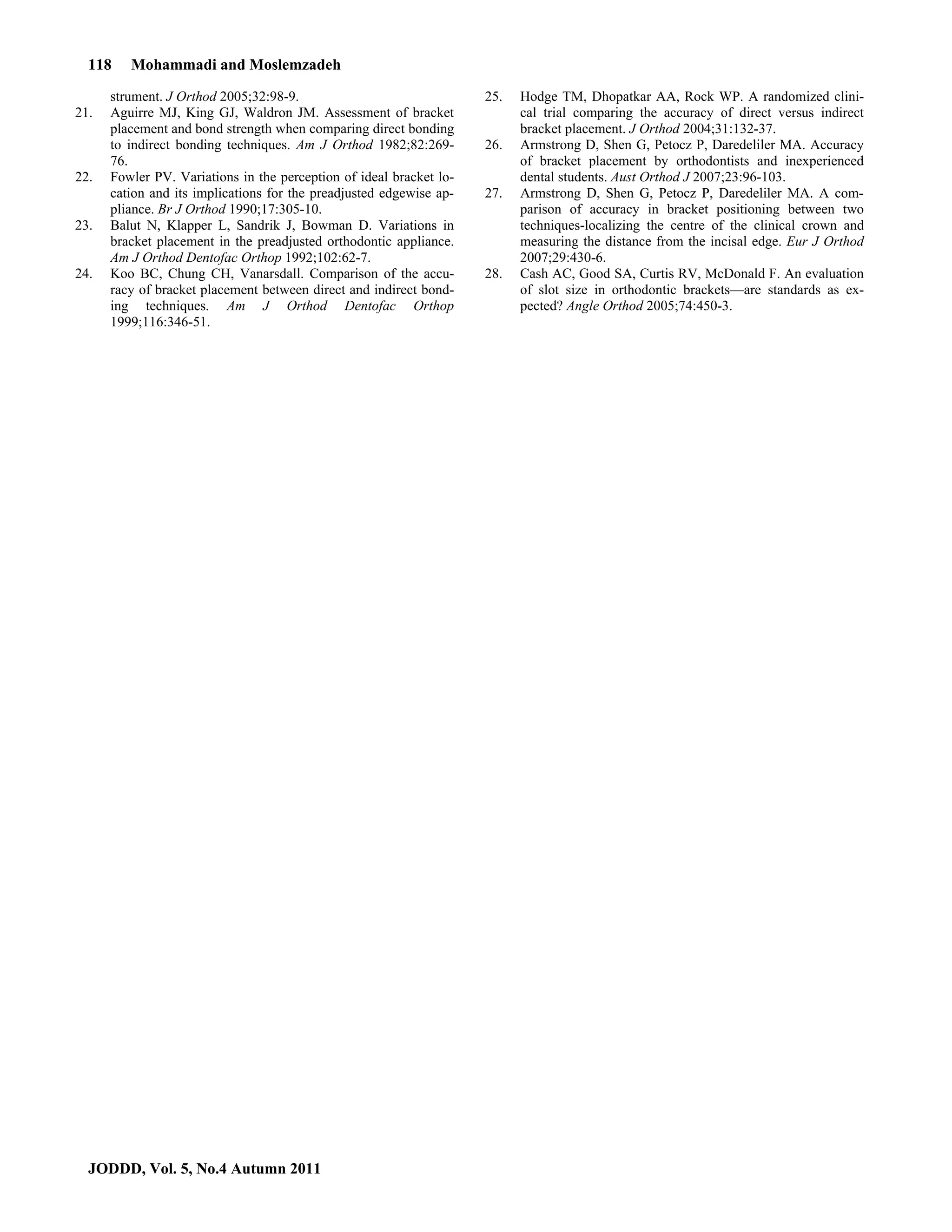 Comparison of the accuracy of bracket placement with height | PDF