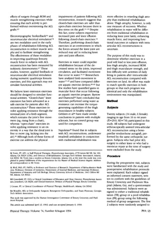 Comparison of the effects of exercise in water and on land on the ...