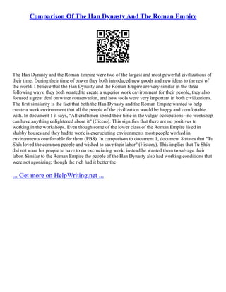 Comparison Of The Han Dynasty And The Roman Empire | PDF