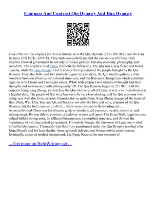 Comparison Of The Han Dynasty And The Roman Empire | PDF