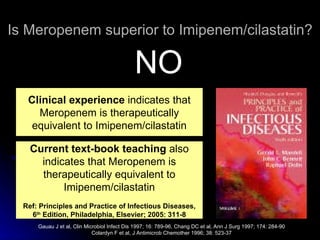 Comparison Of The Major Carbapenems | PPT