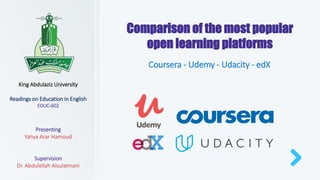 Comparison of the most popular open learning platforms | PPTX