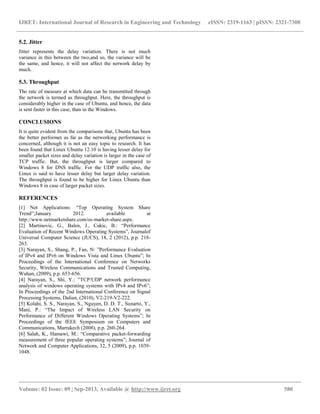 Comparison of the network performance | PDF