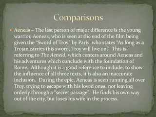 Comparison of The Odyssey and Troy | PPTX