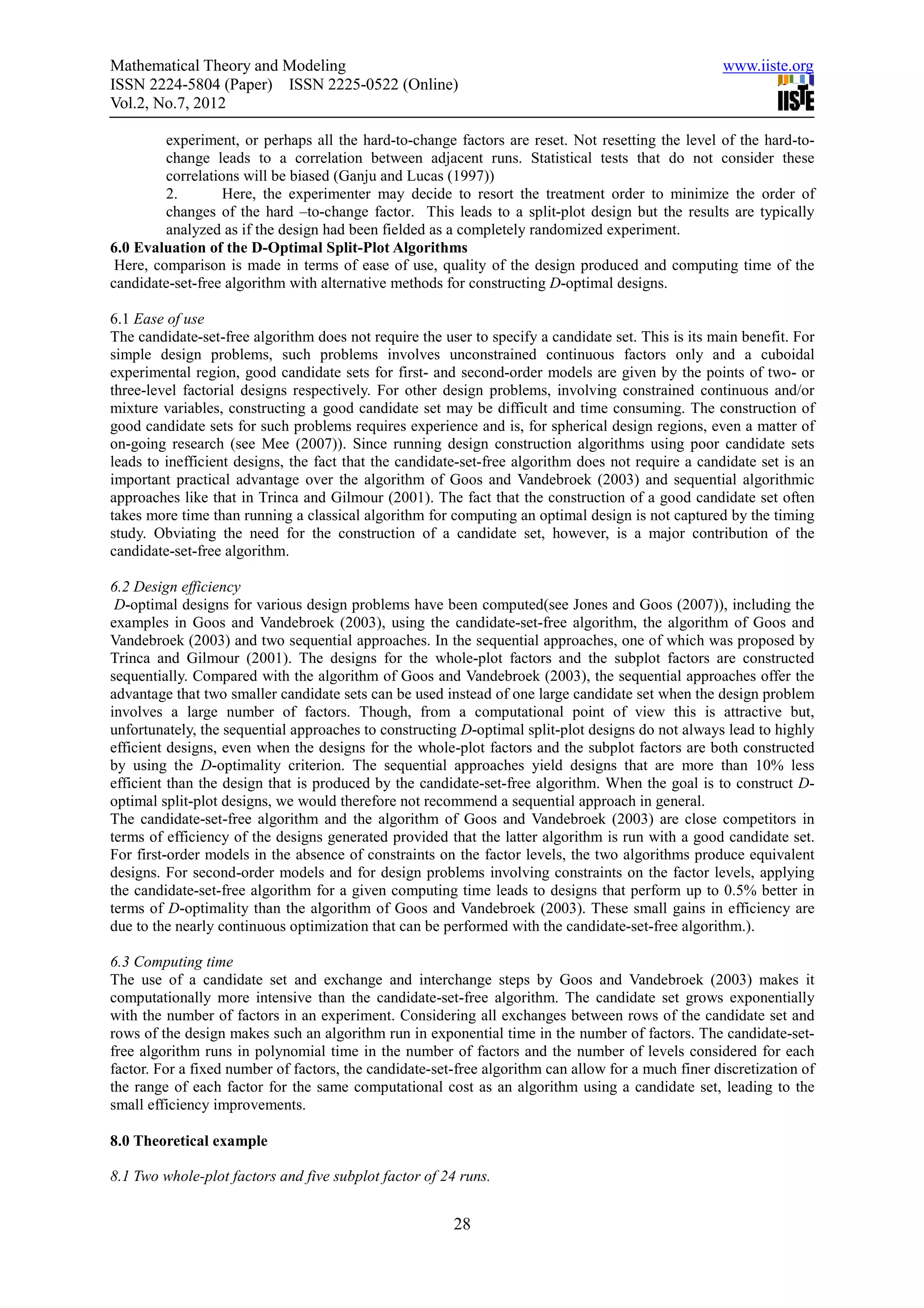 Comparison of the optimal design | PDF