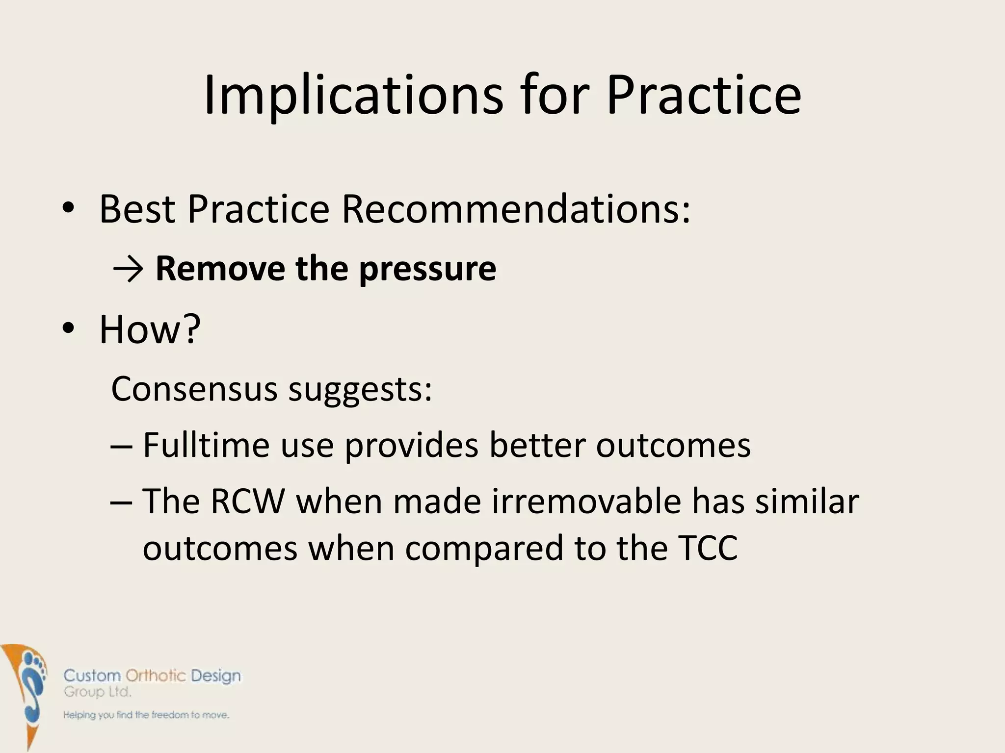 Diabetic Foot Ulcers - Comparison of Cast Alternatives | PPTX