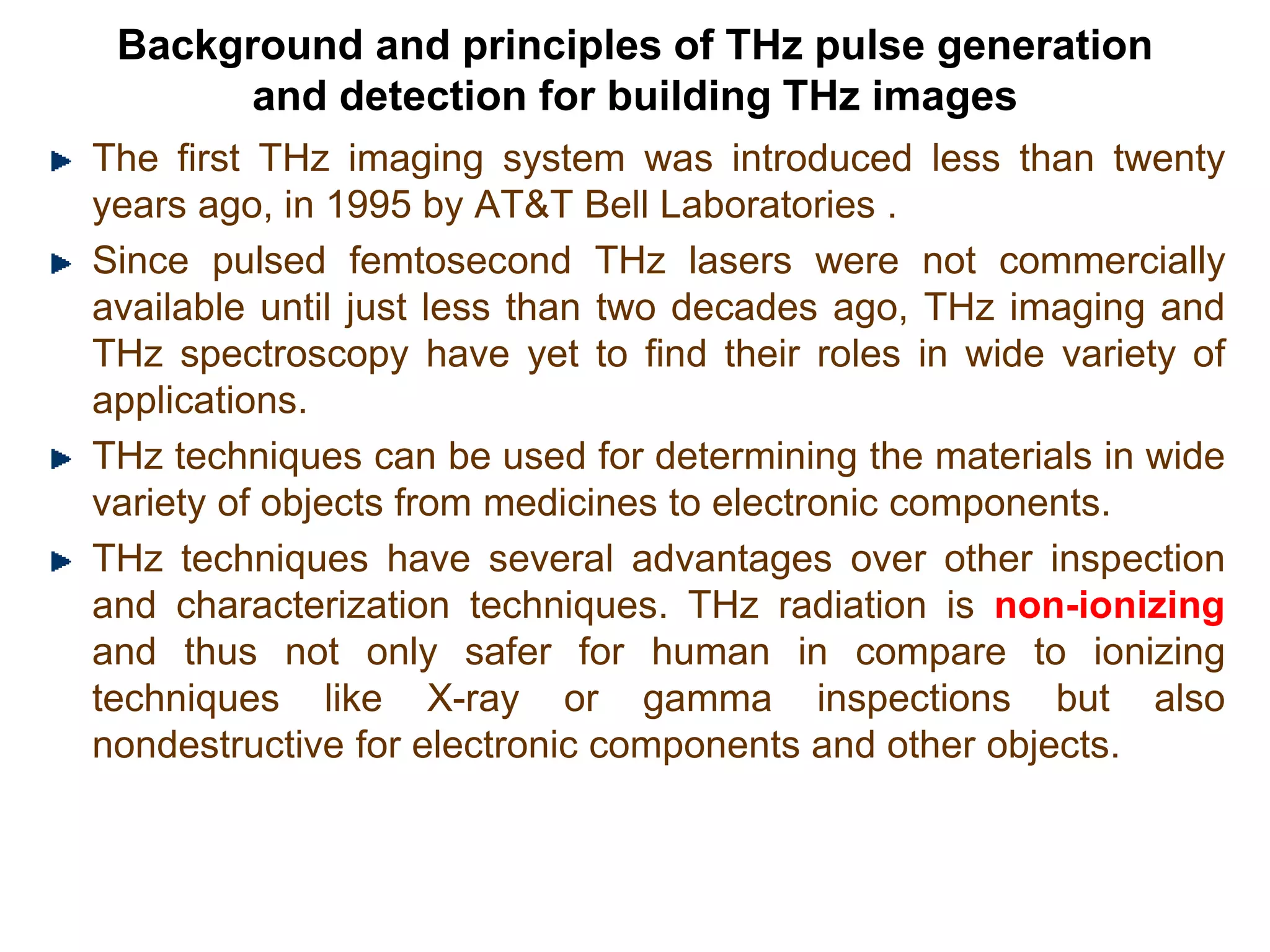 Imaging: X-ray and Terahertz imaging | PPTX