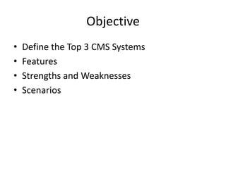Comparison of Top CMS Systems | PPT