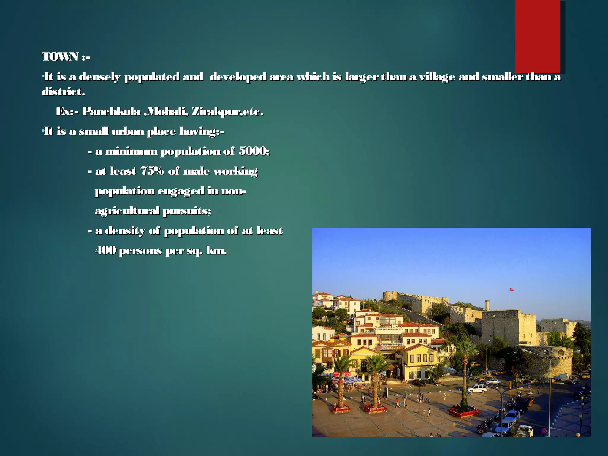 Comparison of town and region | PPT | Geography | Science