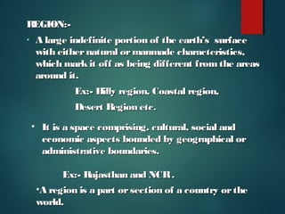 Comparison of town and region | PPT | Geography | Science