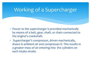 Comparison of turbocharger and supercharger | PDF