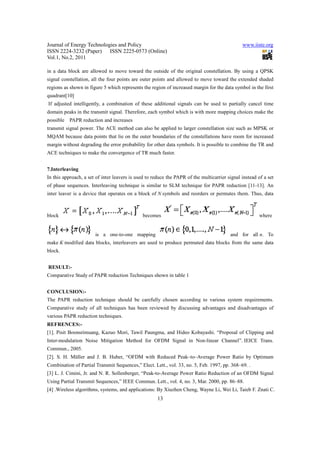 Comparison of various peak to average power reduction techniques | PDF | Digital Audio ...