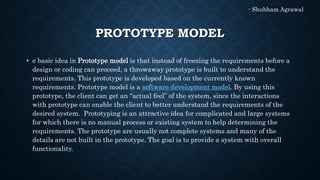 Comparison of waterfall model and prototype model | PPTX