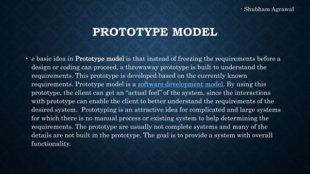 Comparison of waterfall model and prototype model | PPTX