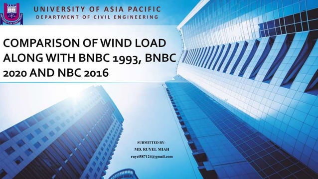 COMPARISON OF WIND LOAD ALONG WITH BNBC 1993, BNBC 2020.pptx | Civil ...