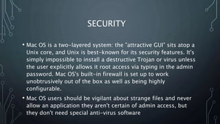 Comparison of windows linux and mac os | PPTX