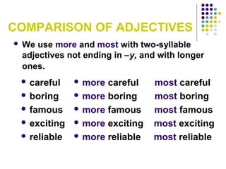 Comparatives and superlatives | PPS