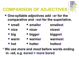 Adjectives, Comparatives And Superlatives, Definition And, 46% OFF