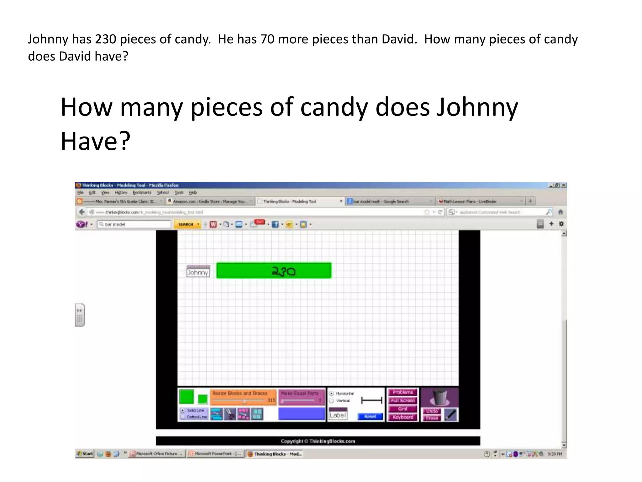 Comparison problem bar model | PPTX