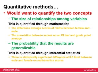 Comparison quantitative and qualitative | PPT