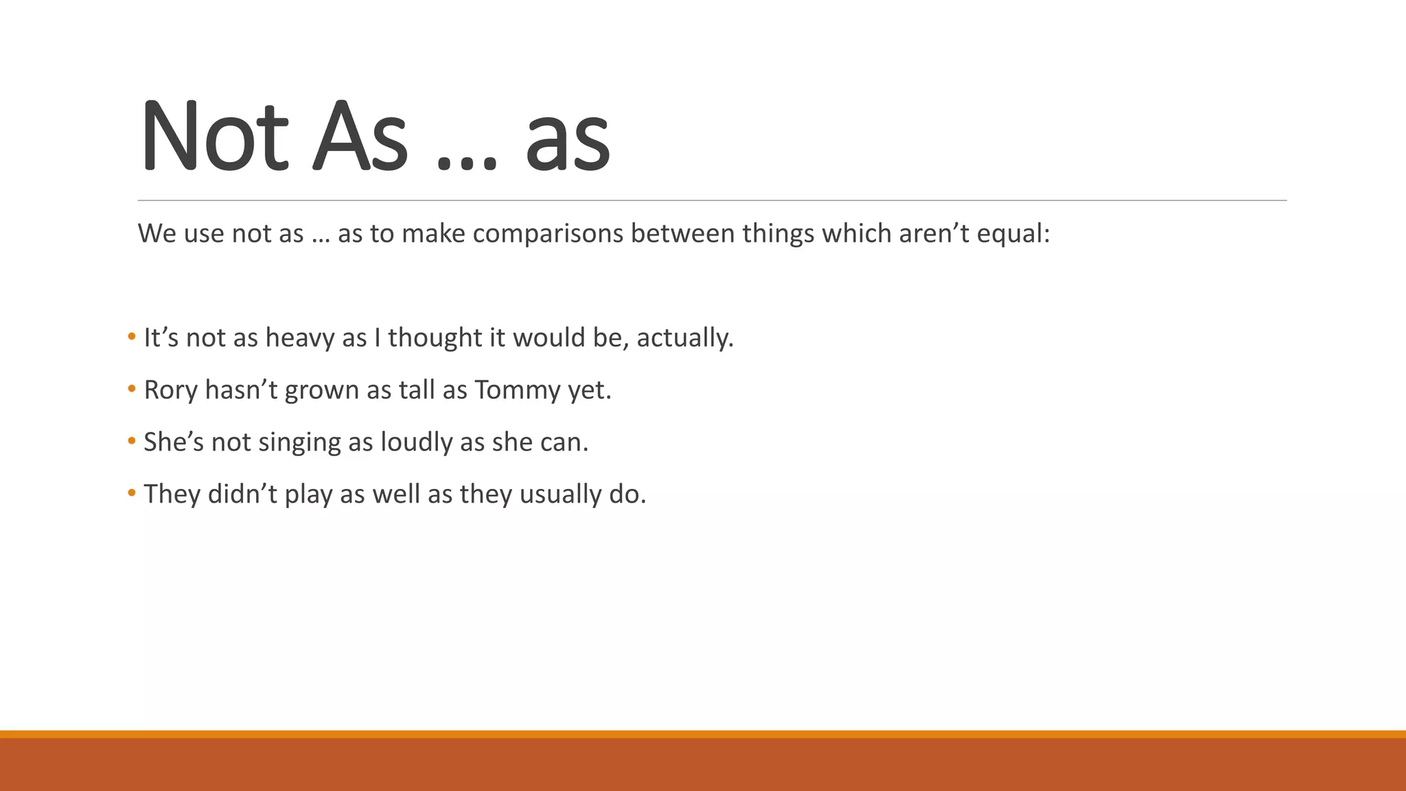 Comparisons As ... as | PPTX