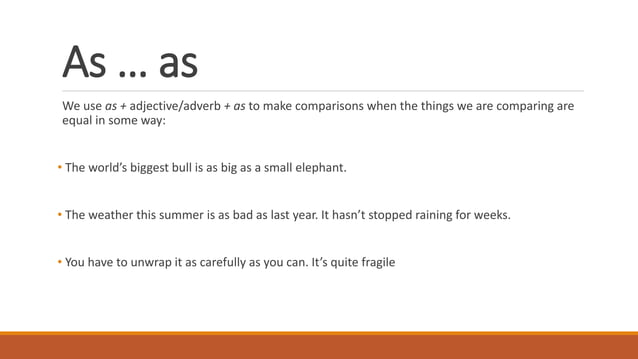 Comparisons As ... as | PPTX