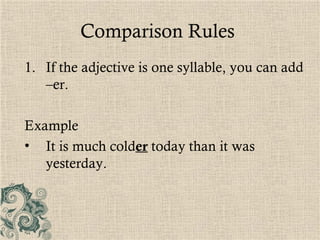 Comparisons & Modifiers | PPT