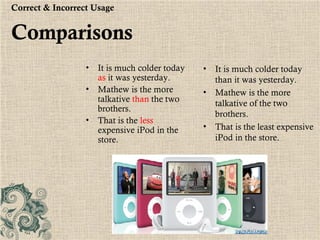 Comparisons & Modifiers | PPT