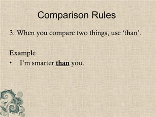 Modifying Comparisons