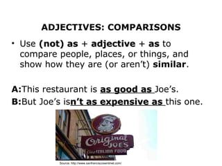 Comparisons and superlatives | PPT