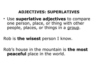 Comparisons and superlatives | PPT