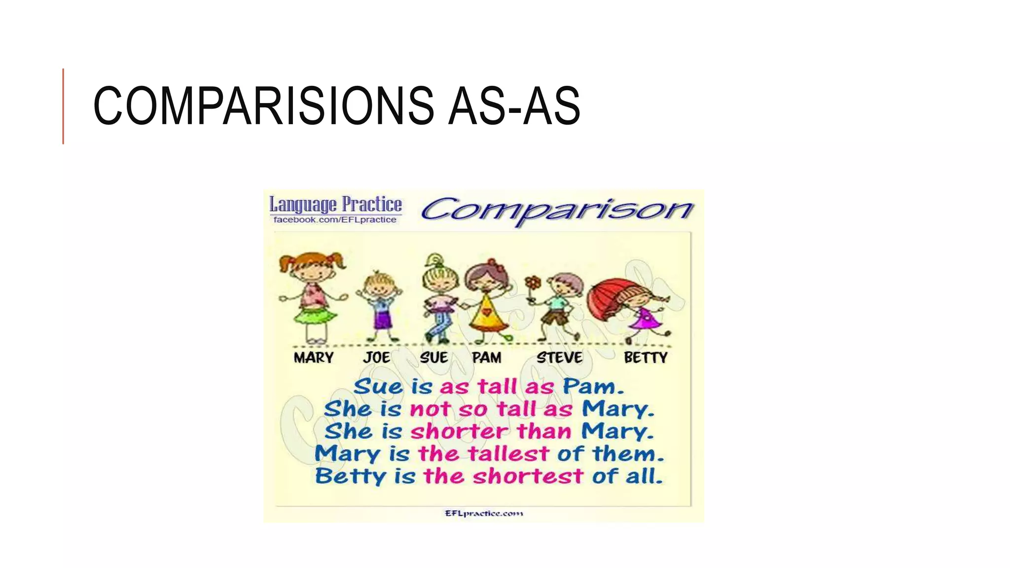 Comparisons as as | PPTX