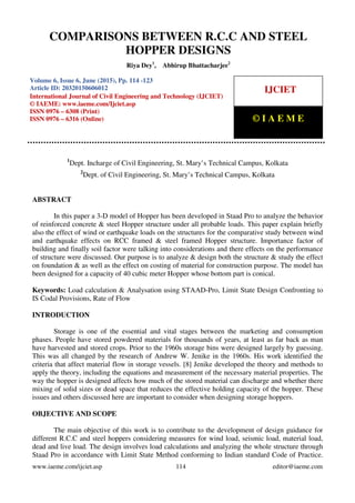 Comparisons between r.c.c and steel hopper designs | PDF