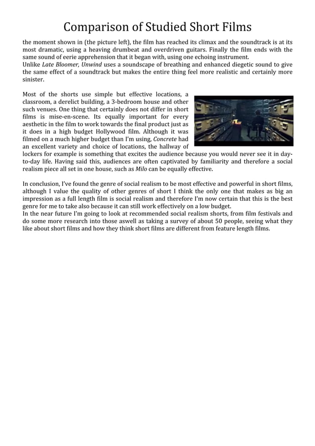 Comparison Short Films | PDF
