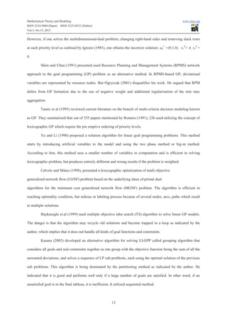 Comparisons of linear goal programming algorithms | PDF