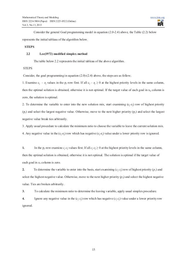 Comparisons of linear goal programming algorithms