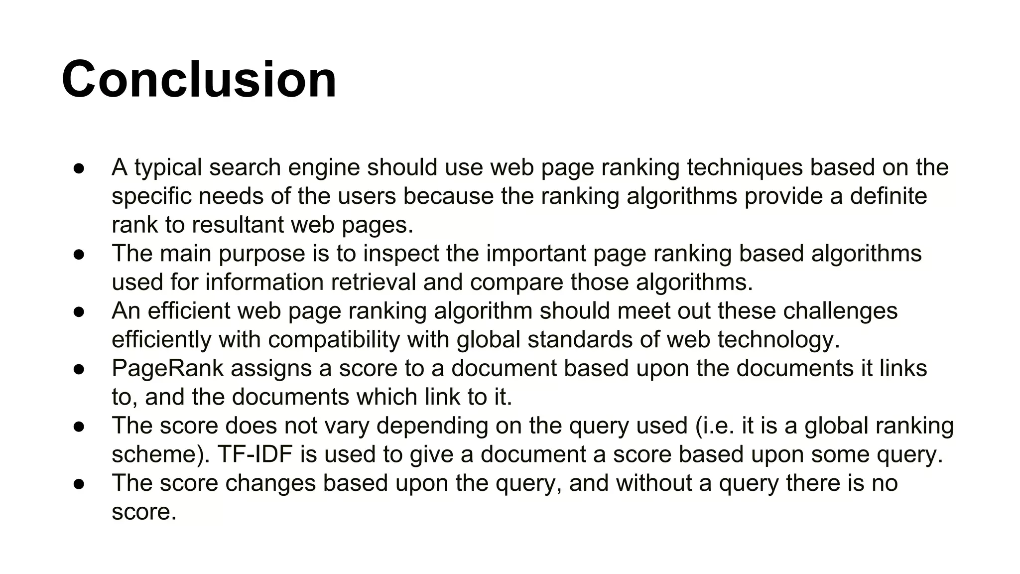 Comparisons of ranking algorithms | PPT