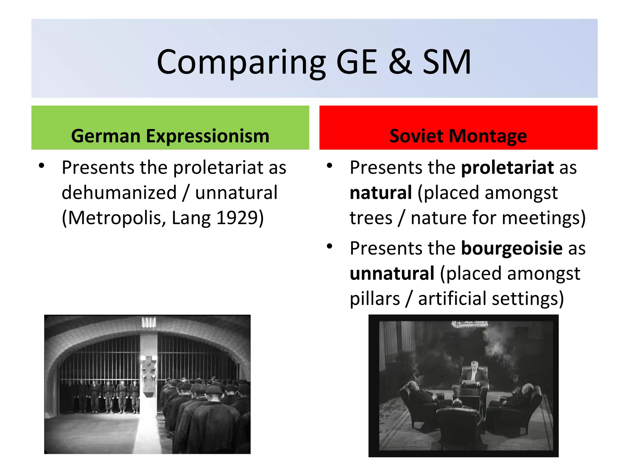 Comparison of Strike (Eisenstein 1925) and German Expressionism | PPT