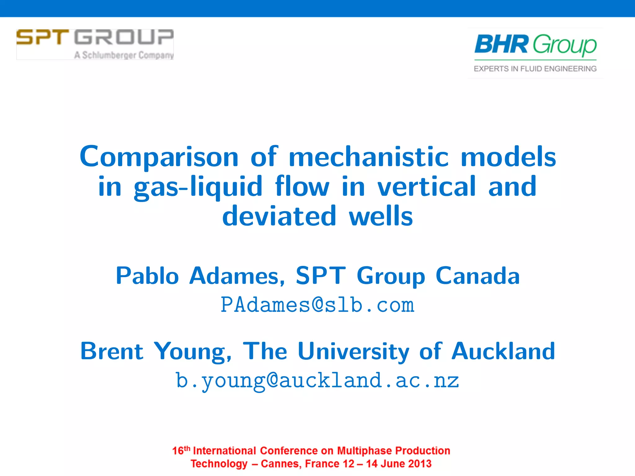 Comparison vertical flow models BHR Cannes June14 2013 | PPT