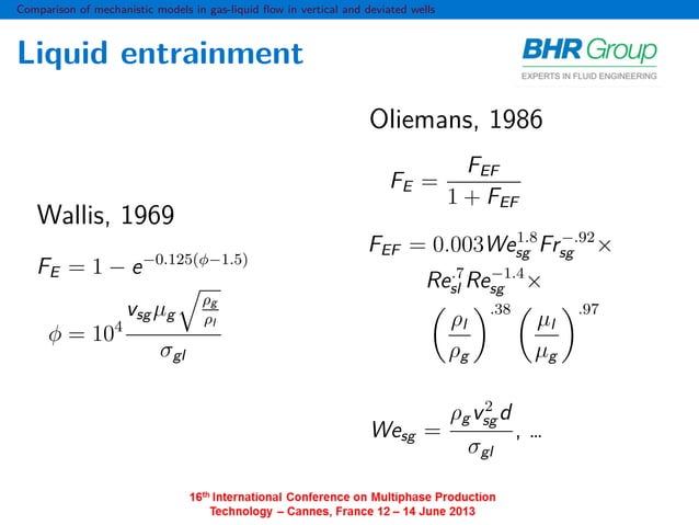 Comparison vertical flow models BHR Cannes June14 2013 | PPT