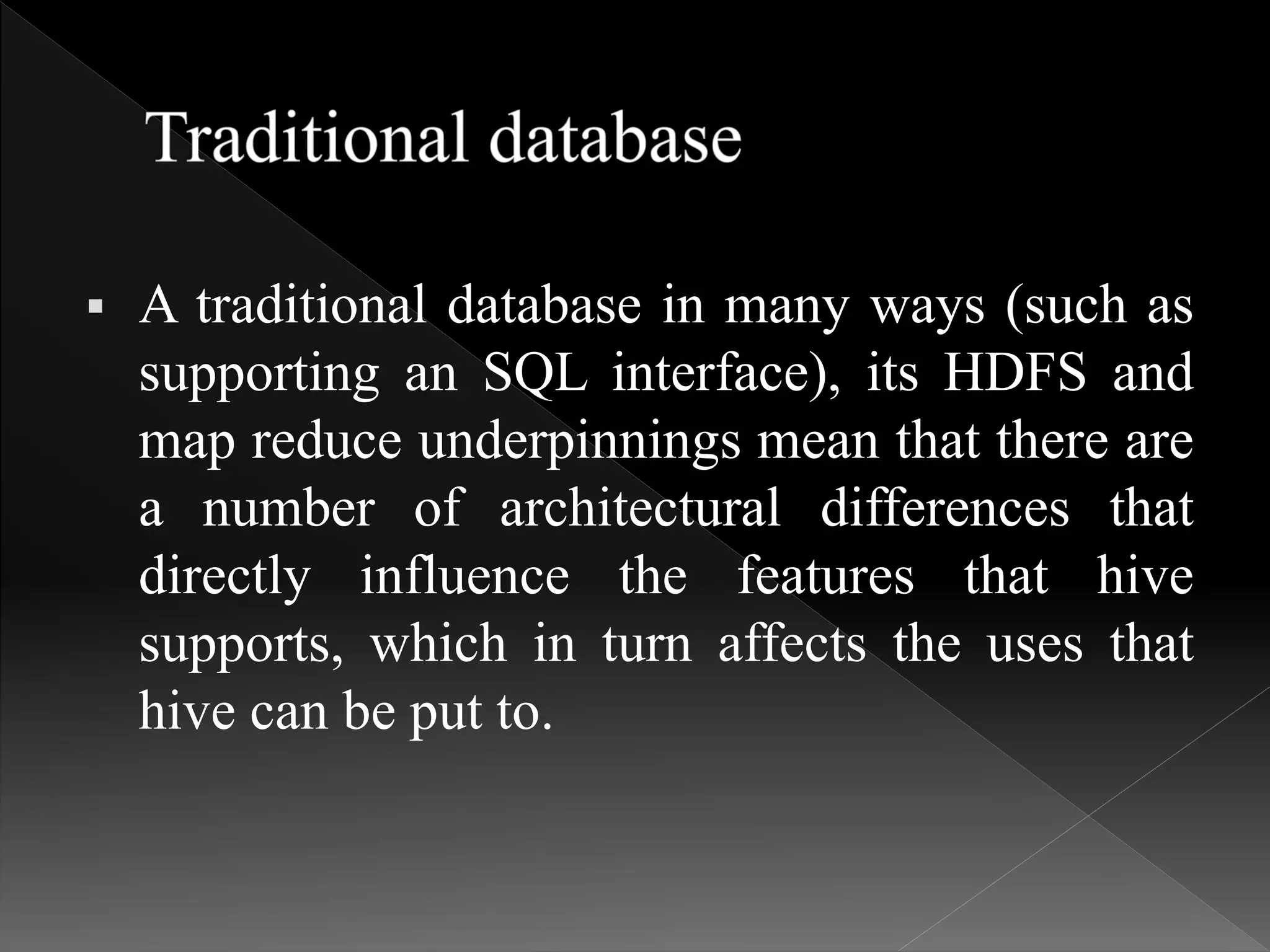 Comparison with Traditional databases | PPTX