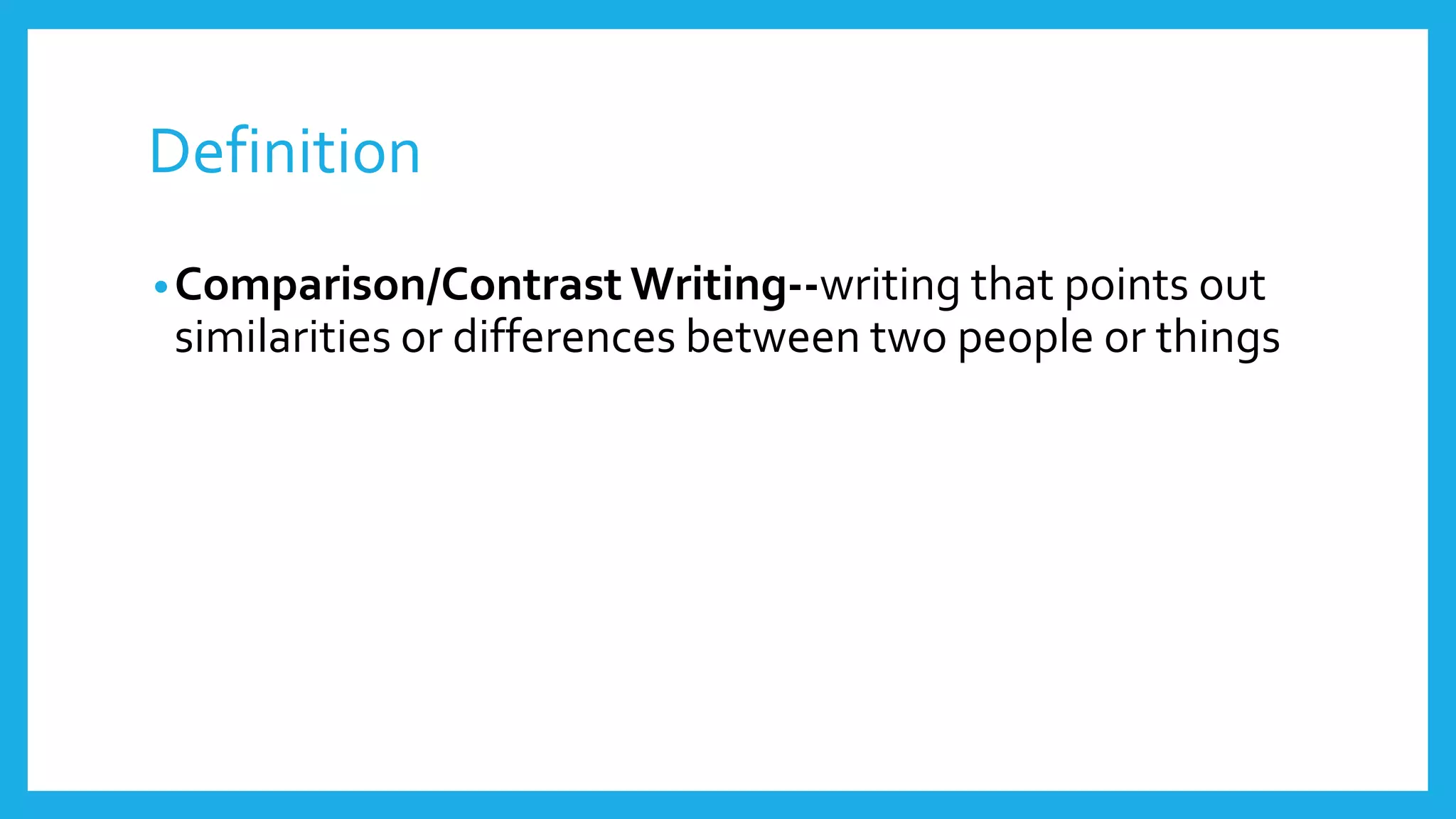 Comparison Writing | PPTX