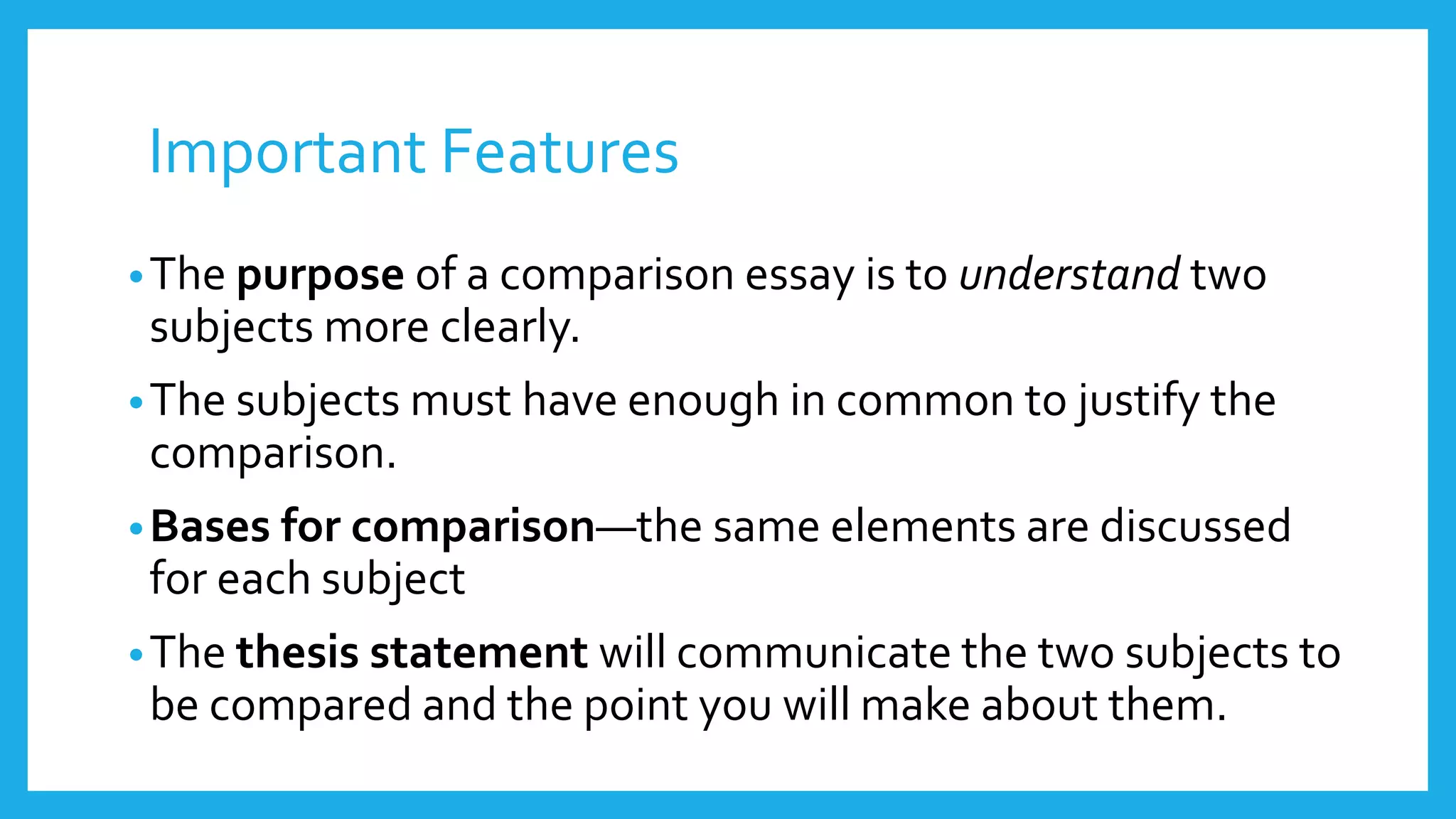 Comparison Writing | PPTX