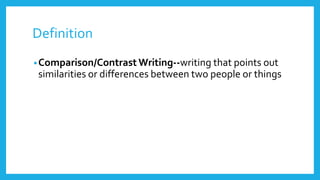 Comparison Writing | PPTX