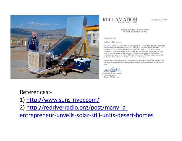 Comparitive analysis of different types of solar stills(1) | PPT